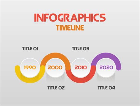 Horizontal Timeline With Six Color Points Vector Image