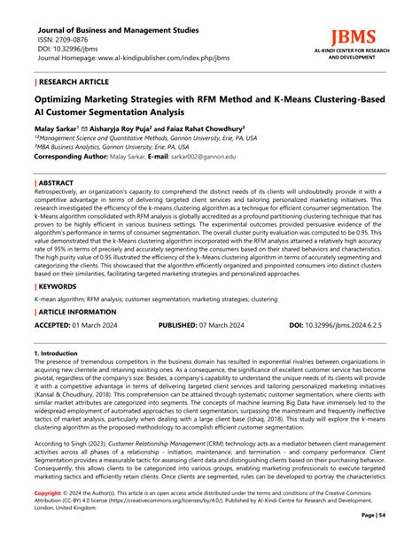 Pdf Optimizing Marketing Strategies With Rfm Method And K Means