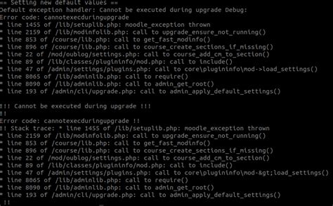 cannotexecduringupgrade exception on setting new defaults · issue 90