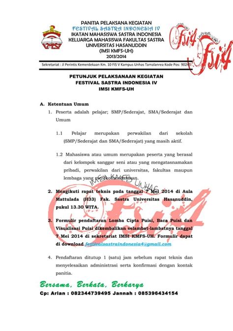 Petunjuk Pelaksanaan Kegiatan | PDF