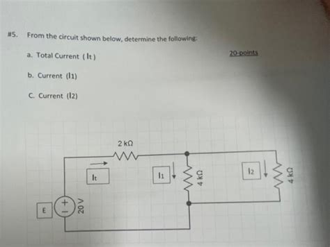 Solved From The Circuit Shown Below Determine The Chegg