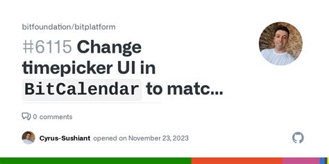 Change Timepicker UI In BitCalendar To Match BitTimePicker For Better UX Issue