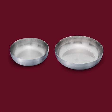 Stainless Steel Flat Katori Bowl Food Grade Rust Free Bowl For Halw Saultstory