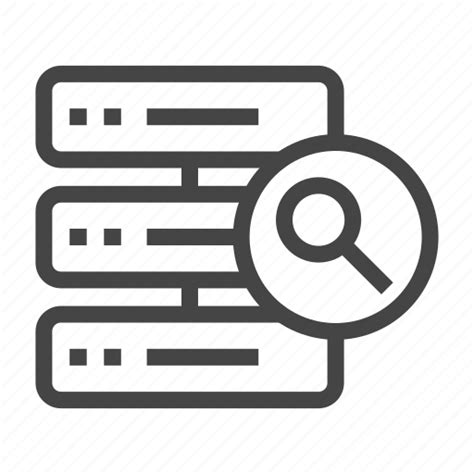 Cloud Data Database Find Search Server Storage Icon