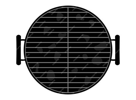 Premium Vector Barbecue Grill Illustration With Clean Round Grill
