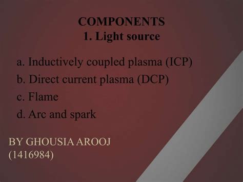 Atomic Emission Spectroscopy PPTX Chemistry Science