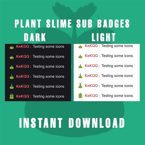 Twitch Sub Kawaii Sub Badge Twitch Sub Badges Green Sub Badge