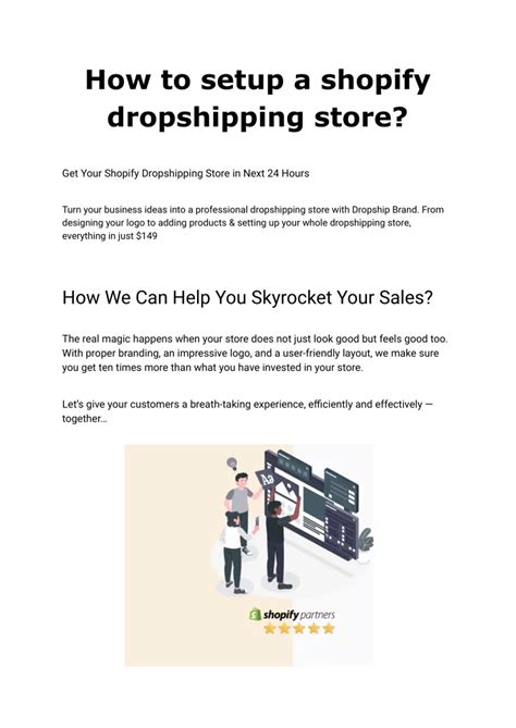PPT How To Setup A Shopify Dropshipping Store PowerPoint Presentation ID