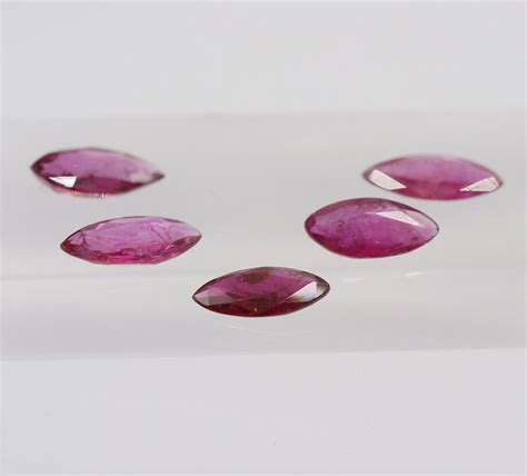 5 Pcs Purplish Red Ruby 236 Ct Catawiki