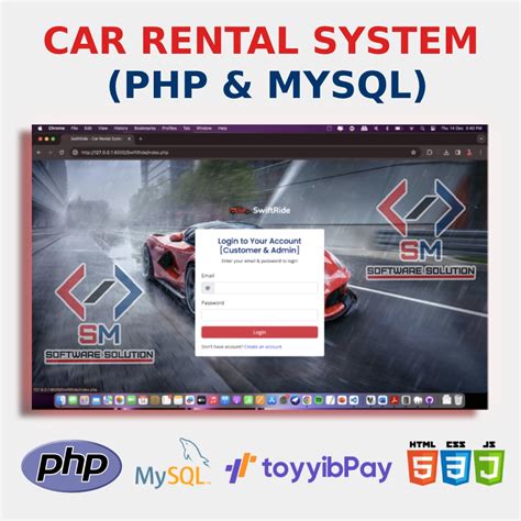 Php Car Rental System Php Mysql Html Css Js Computers And Tech