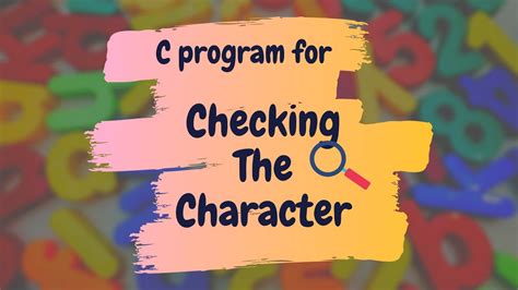 c program upper case lower case digit or special character youtube