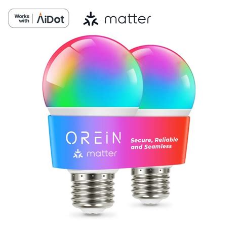 Orein A19 Smart Wifi Led Light Blulbs With Matter