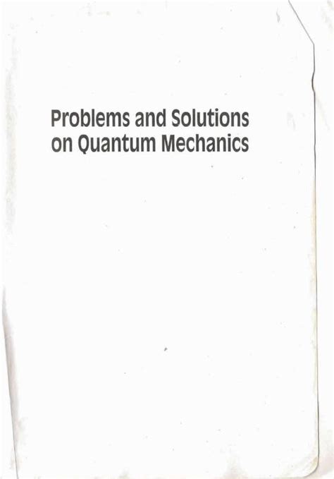 PDF Problems And Solutions On Quantum Mechanics DOKUMEN TIPS