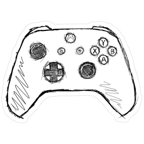 Controller Sketch Sticker In 2025 Game Controller Art Mini Drawings