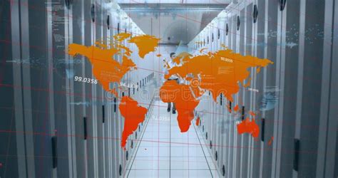 Animation Of World Map And Data Processing Over Caucasian Businessman