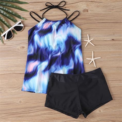 Aboser Plus Size Tankini Swimsuits Women High Waisted Tummy Control