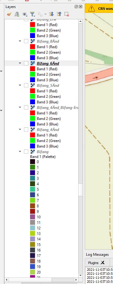 Hiding Raster Bandspalette In Layers Panel In Qgis Geographic