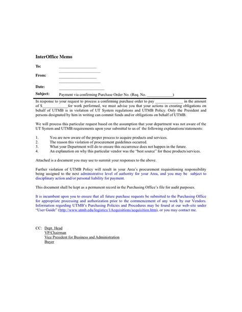 InterOffice Memo In Word And Pdf Formats