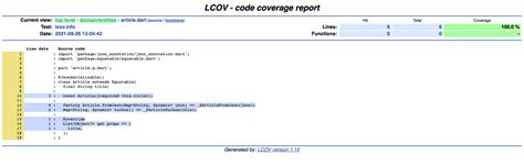 Test Coverage Explains With Lcov On Flutter