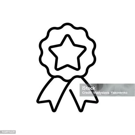 스타 보상 라인 아이콘입니다 성취 달성 상단 피드백 평가 평가 리뷰 반응 수상 배지 트로피 사업 개념입니다 흰색 배경에 벡터 선 아이콘 가리키기에 대한 스톡 벡터 아트 및