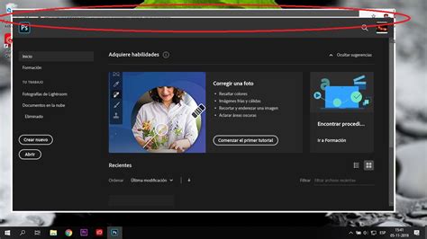 solved p photoshop top menu bar is missing file edit adobe