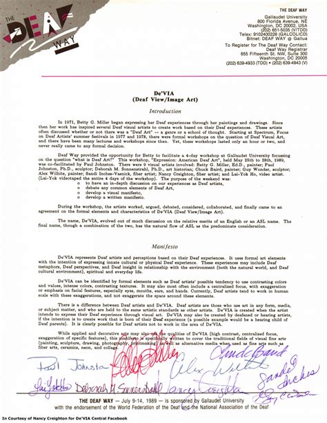 Devia Timeline Deaf Art