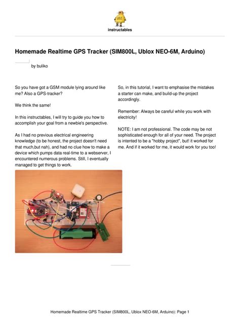 Homemade Realtime Gps Tracker Sim800l Ublox Neo 6m Pdf Php Web Server