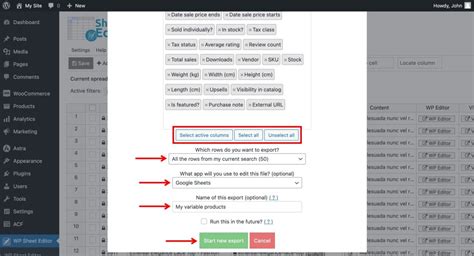 Woocommerce Export Variable Products And Variations Wp Sheet Editor