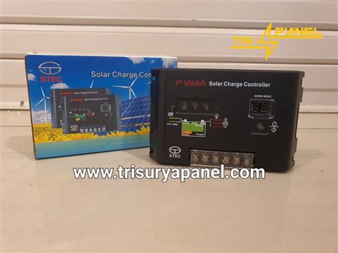 PWM Solar Charge Controller 10 A Stec Tri Surya Panel