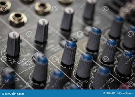 Professional Analog Audio Eq Dials Controller Stock Image Image Of