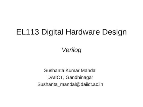 ppt lec verilog trafficlight synthesis dokumen tips