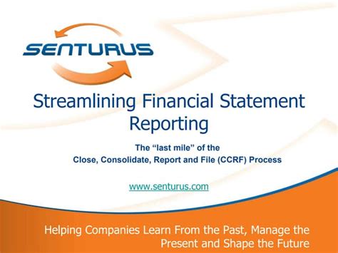 Streamlining Financial Statement Reporting Pptx