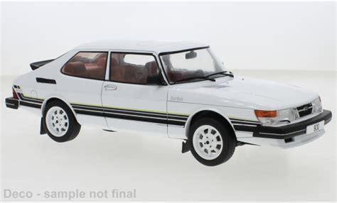 Diecast Model Cars Saab 900 1 18 Mcg Turbo White Dekor 1981 Uk