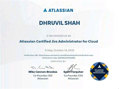 Dhruvil Shah On Linkedin Finally Atlassian Certified Jira Admin Thank