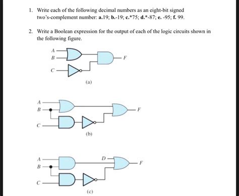 Solved 1 Write Each Of The Following Decimal Numbers As An
