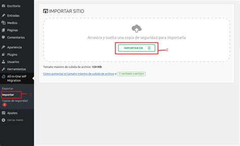 Cómo exportar e importar un WordPress paso a paso