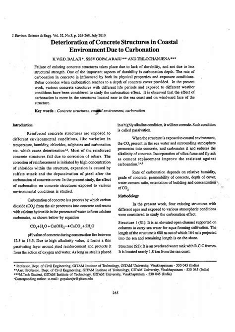 Pdf Deterioration Of Concrete Structures In Coastal Environment Due