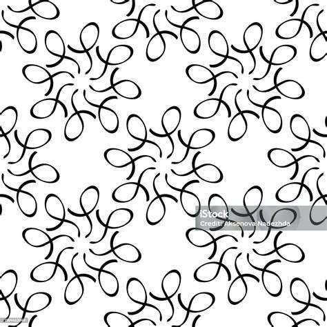 원활한 무료 손으로 그린 배경 교차 추상꽃 요소와 장식 모티브 대칭 단색 패턴입니다 0명에 대한 스톡 벡터 아트 및 기타 이미지 0명 가리기 고정됨 Istock