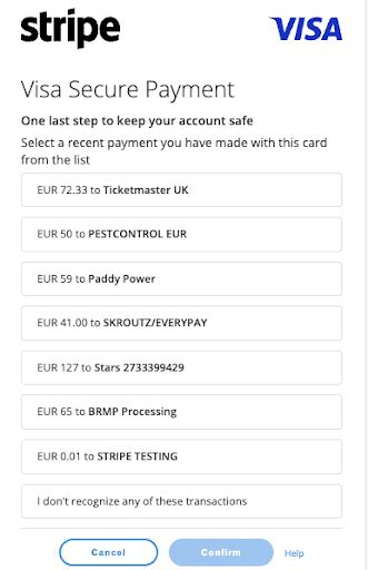 Cardholder Authentication Using 3d Secure Stripe Documentation