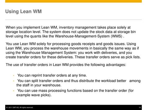 PPT Warehouse And DC Management Lean WM PowerPoint Presentation Free Download ID