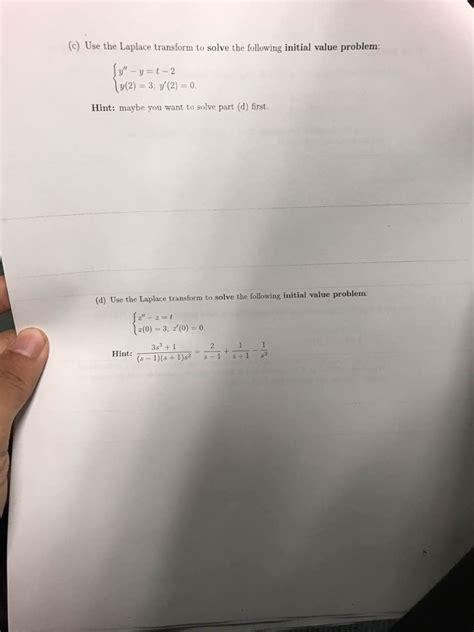 Solved Points A Let Y T Be The Solution Of The Chegg