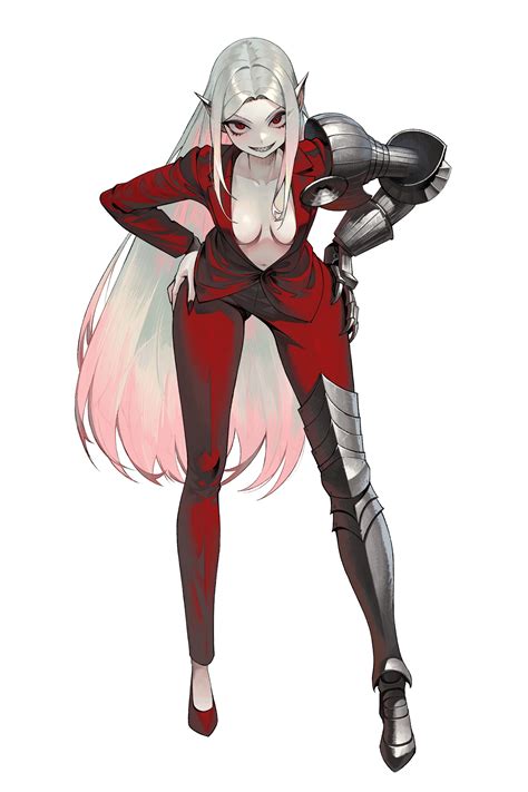 Rule 34 Absurdres Armor Armored Boots Asymmetrical Armor Boots Breasts Breasts Apart Cleavage