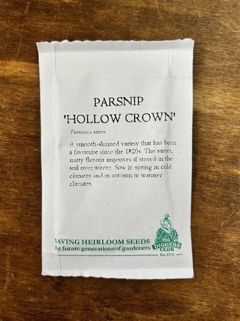 parsnip hollow crown diggers seeds guildford garden centre