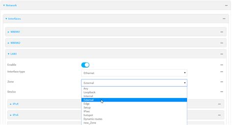 Configure The Firewall Zone For A Network Interface