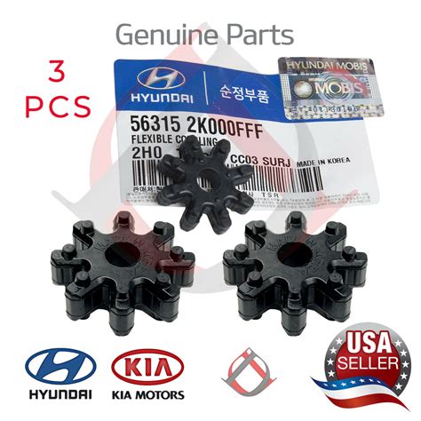 3pcs Genuine OEM Hyundai & Kia Flexible Steering Coupler 563152K000FFF ...