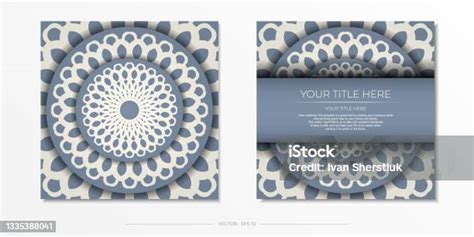 고급스러운 장식이 있는 블루 컬러 엽서 디자인 빈티지 패턴의 세련된 초대장 0명에 대한 스톡 벡터 아트 및 기타 이미지 0명 검은색 곡선 Istock