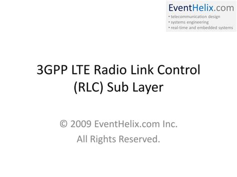 3 Gpp Lte Rlc Ppt