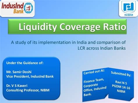 Liquidity Coverage Ratio An Analysis