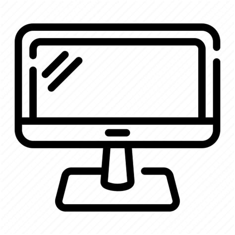 Computer Desktop Monitor Cpu Screen Pc Icon Download On Iconfinder