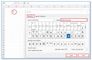 How To Insert The Delta Symbol In Excel Bizinfograph Blog